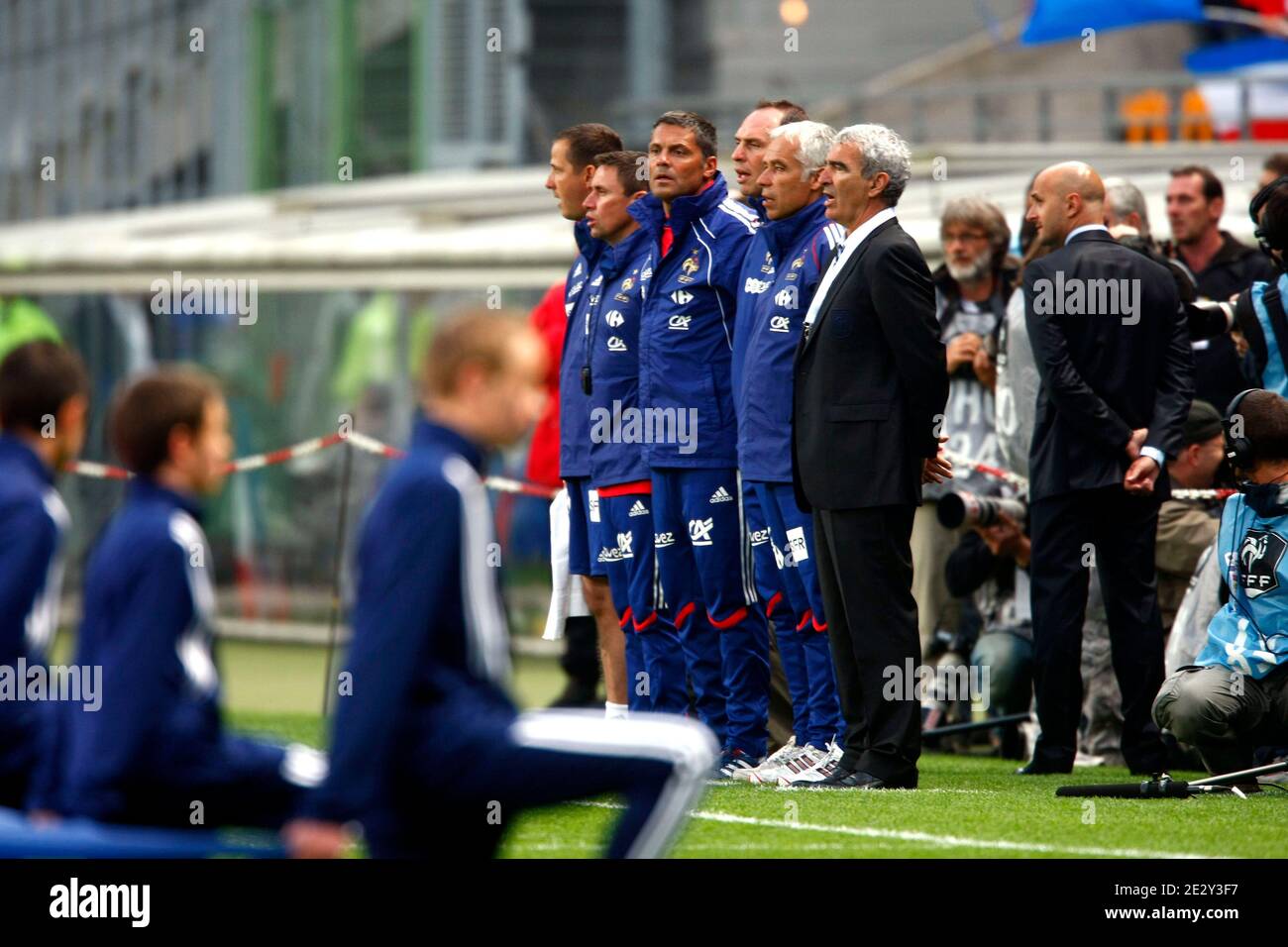 French national football team coach Raymond Domenech during the ...