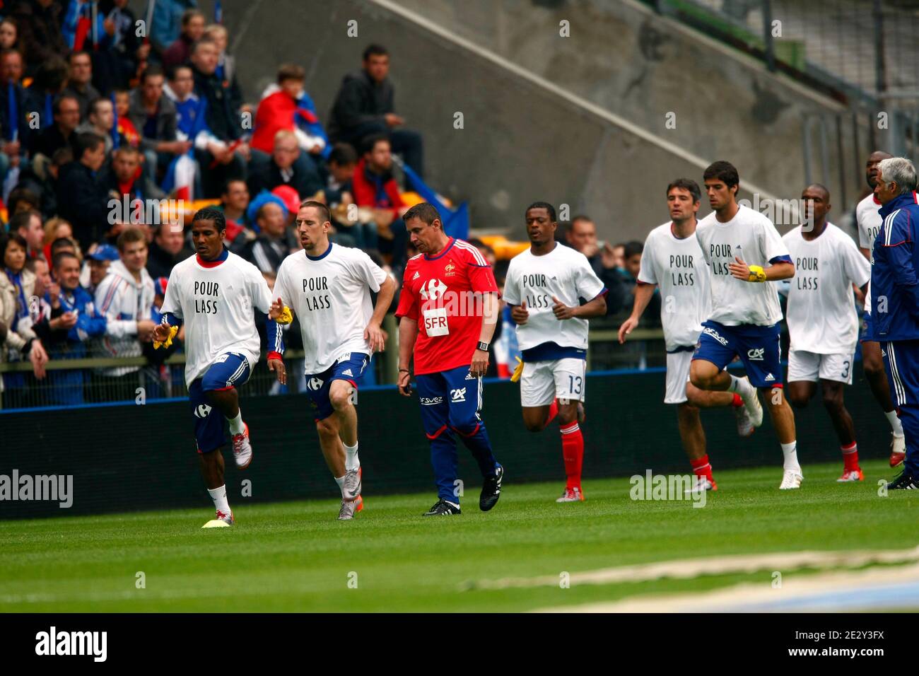 French national football team training before the International ...