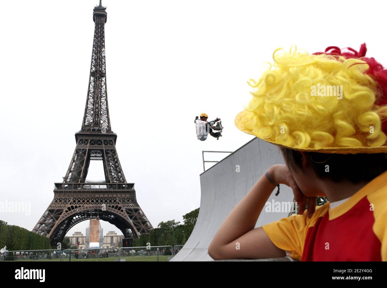 Atmosphere during the jump of French world roller champion Taig Khris ...