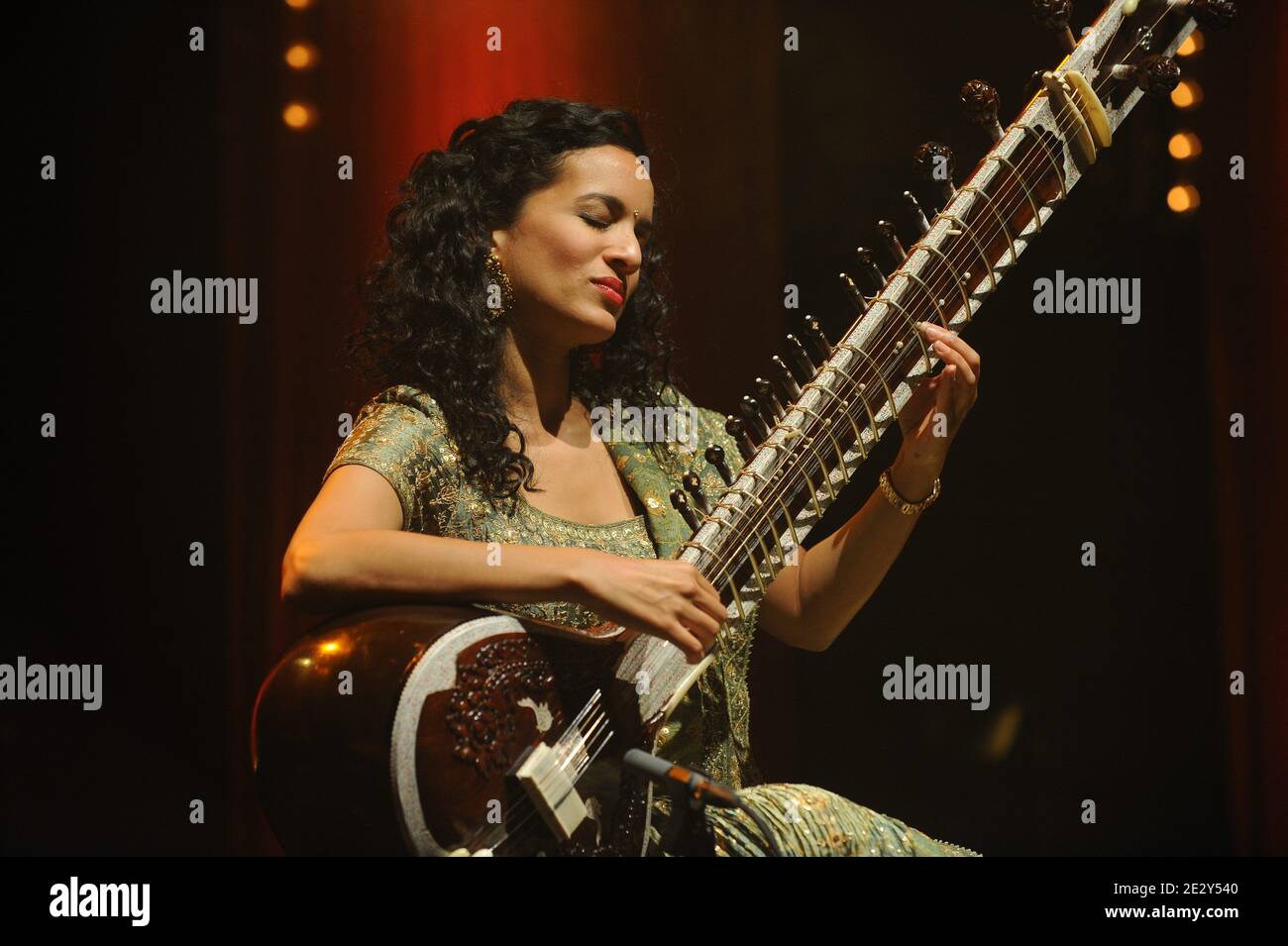Anoushka Shankar performs in Geneva, Switzerland on May 29, 2010. Photo ...