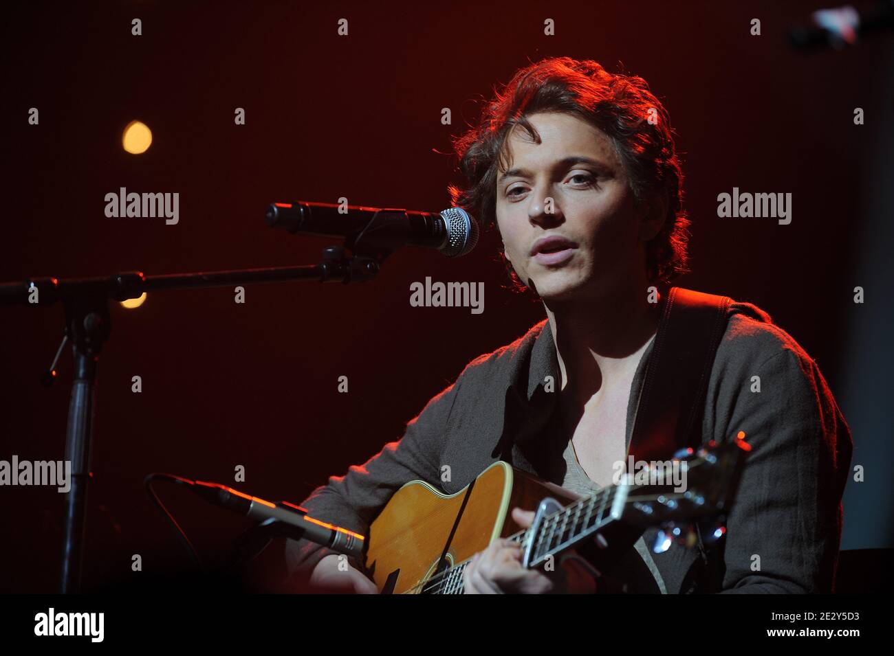French Singer Raphael performs during a charity concert for Haiti in ...