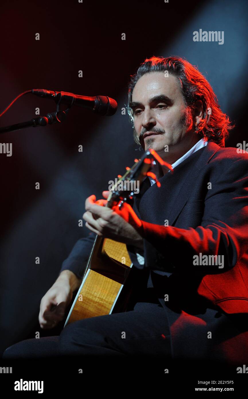 Stephan Eicher performs during a charity concert for Haiti in Geneva ...