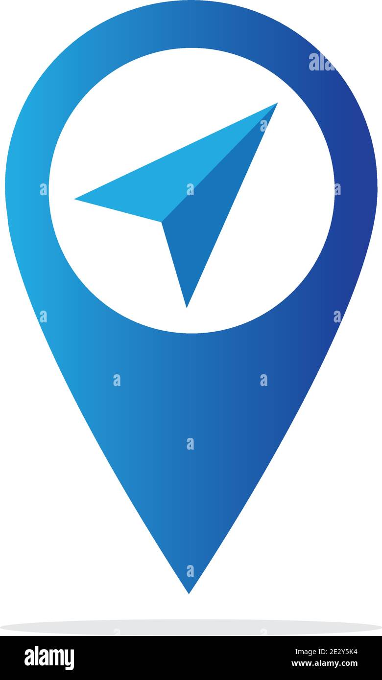 map point location pin vector icon for mapping and satellite allocation ...