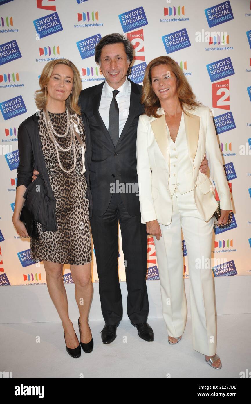 (L-R) Guilaine Chenu, Patrick de Carolis and Francoise Joly arriving ...