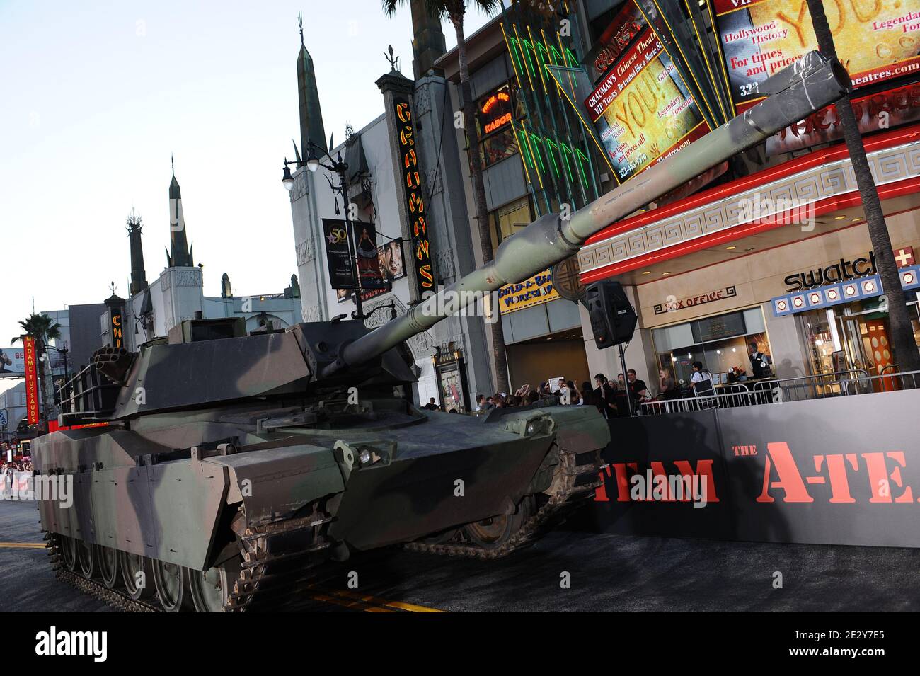 The A-Team tank at the L.A. premiere of 20th Century Fox's 'The A-Team ...