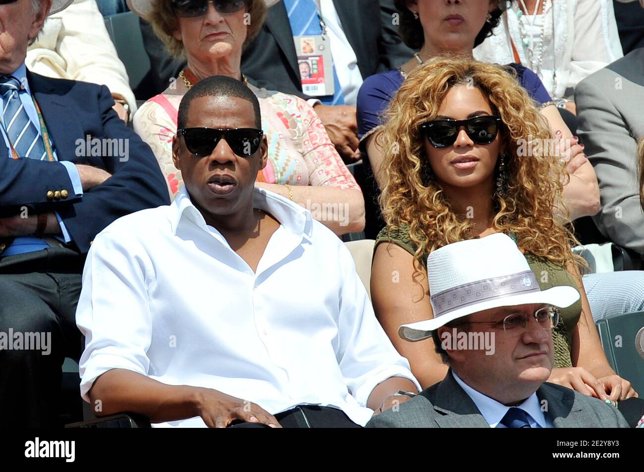 Jay-Z and Beyonce watch Spain's Rafael Nadal playing Sweden's Robin ...
