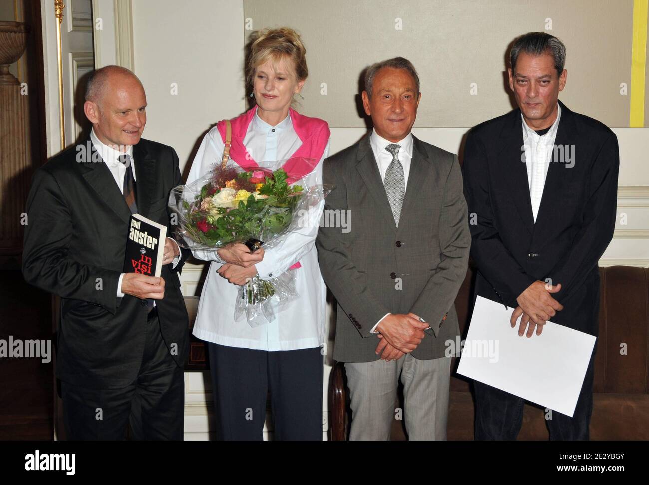 US novelist Paul Auster and his wife Siri Hustvedt during an award ...