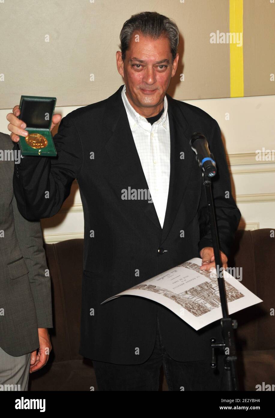 US novelist Paul Auster and his wife Siri Hustvedt during an award ...