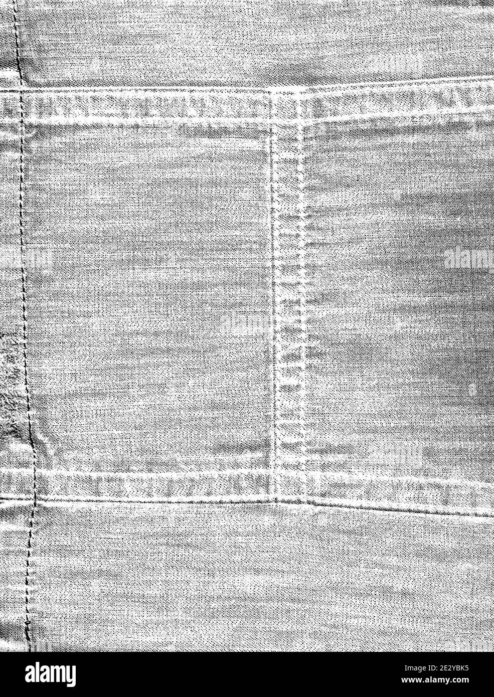 Denim fabric texture seams Black and White Stock Photos & Images - Alamy
