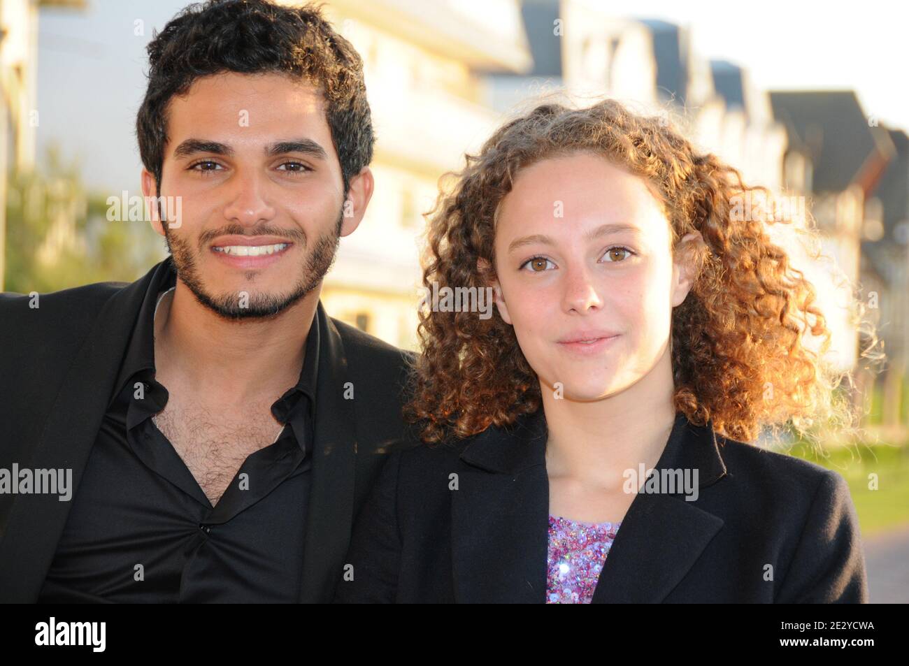 Actor Mehdi Dehbi and actress Alice de Lencquesaing, winners of the ...