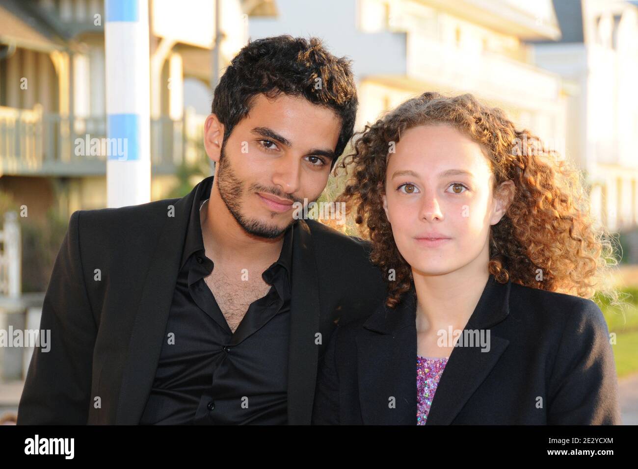 Actor Mehdi Dehbi and actress Alice de Lencquesaing, winners of the ...