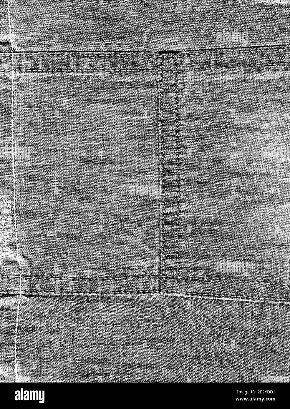 Denim fabric texture seams Black and White Stock Photos & Images - Alamy