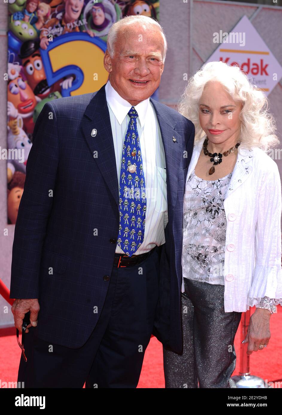 Buzz Aldrin and wife Lois arriving for the World Premiere of Pixar's ...