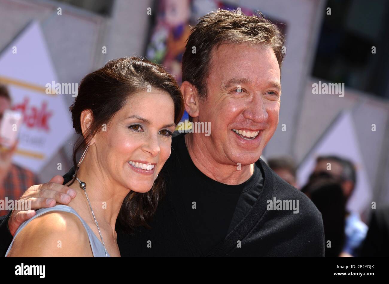 Tim Allen and wife Jane Hajduk arriving for the World Premiere of Pixar ...