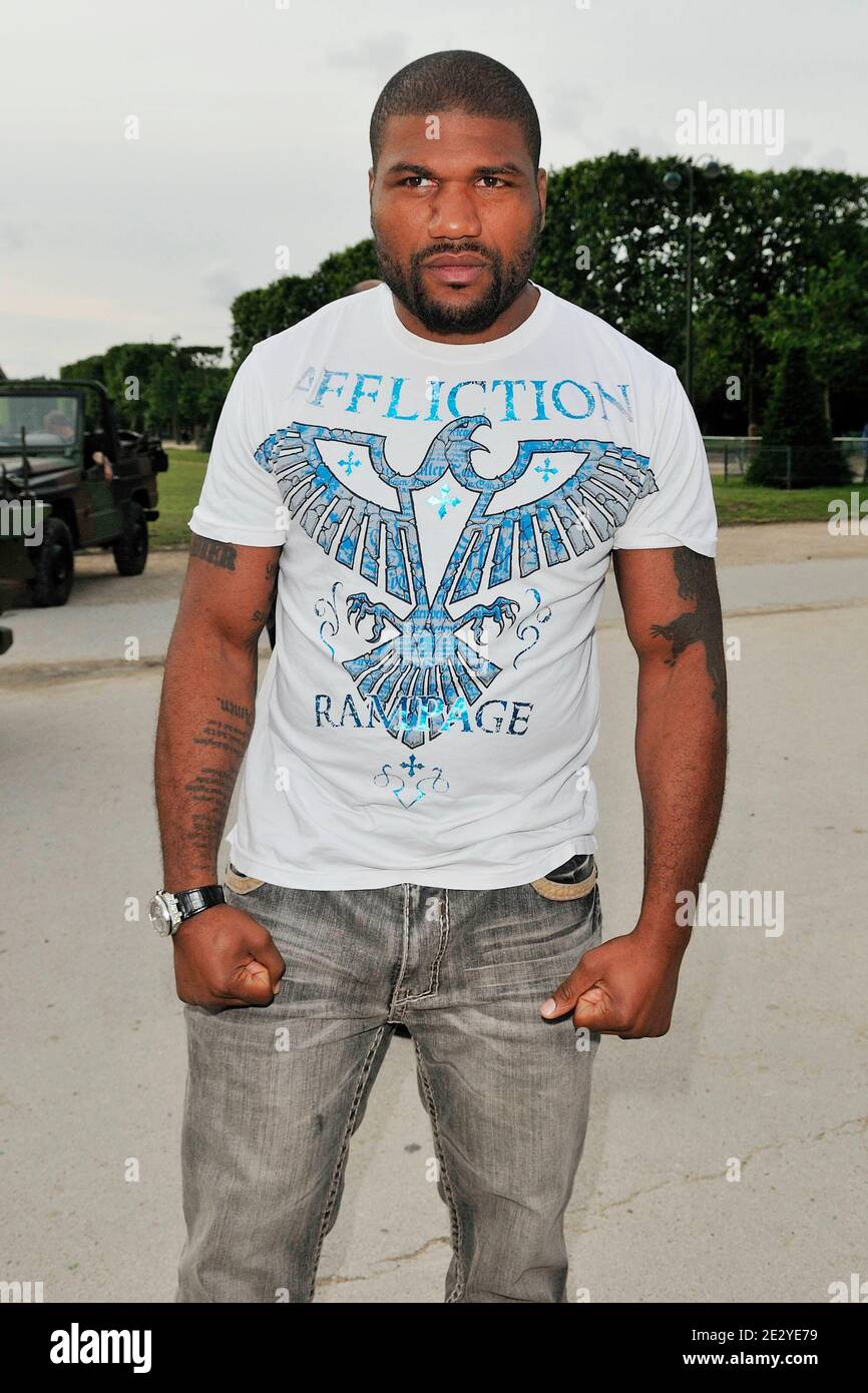 Quinton 'Rampage' Jackson posing at the photocall for 'The A-Team' held ...
