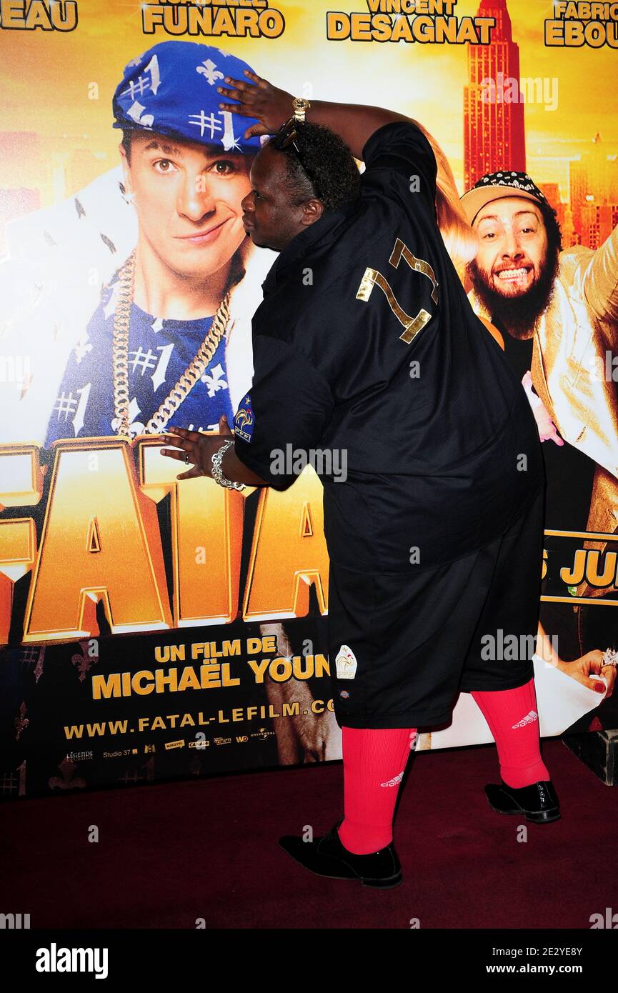 Magloire arriving for the premiere of 'Fatal' held at the Grand Rex in ...