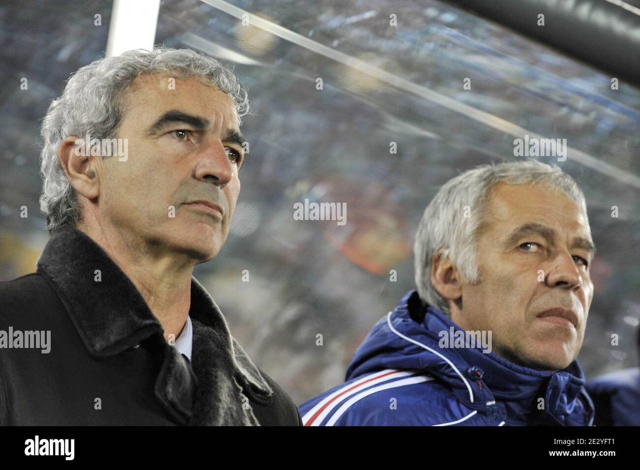 French head coach Raymond Domenech during the 2010 FIFA World Cup ...