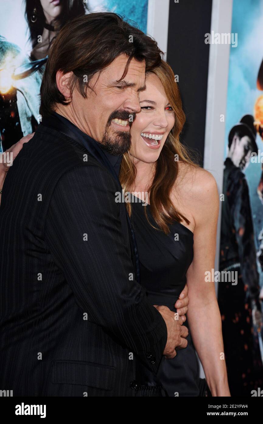Josh Brolin and Diane Lane arriving for the premiere of Warner Bros ...