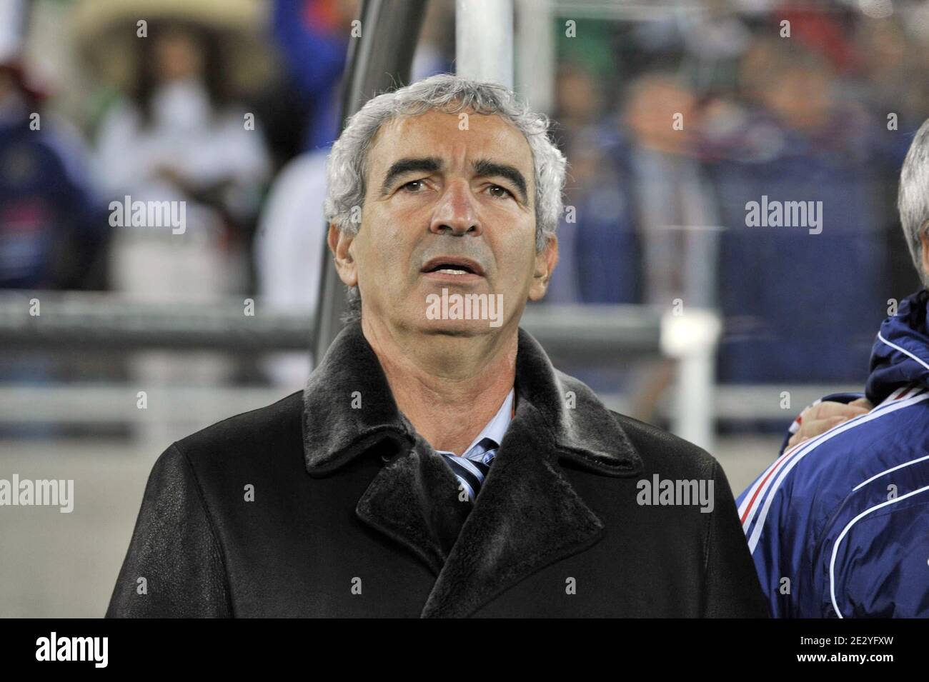 French head coach Raymond Domenech during the 2010 FIFA World Cup ...