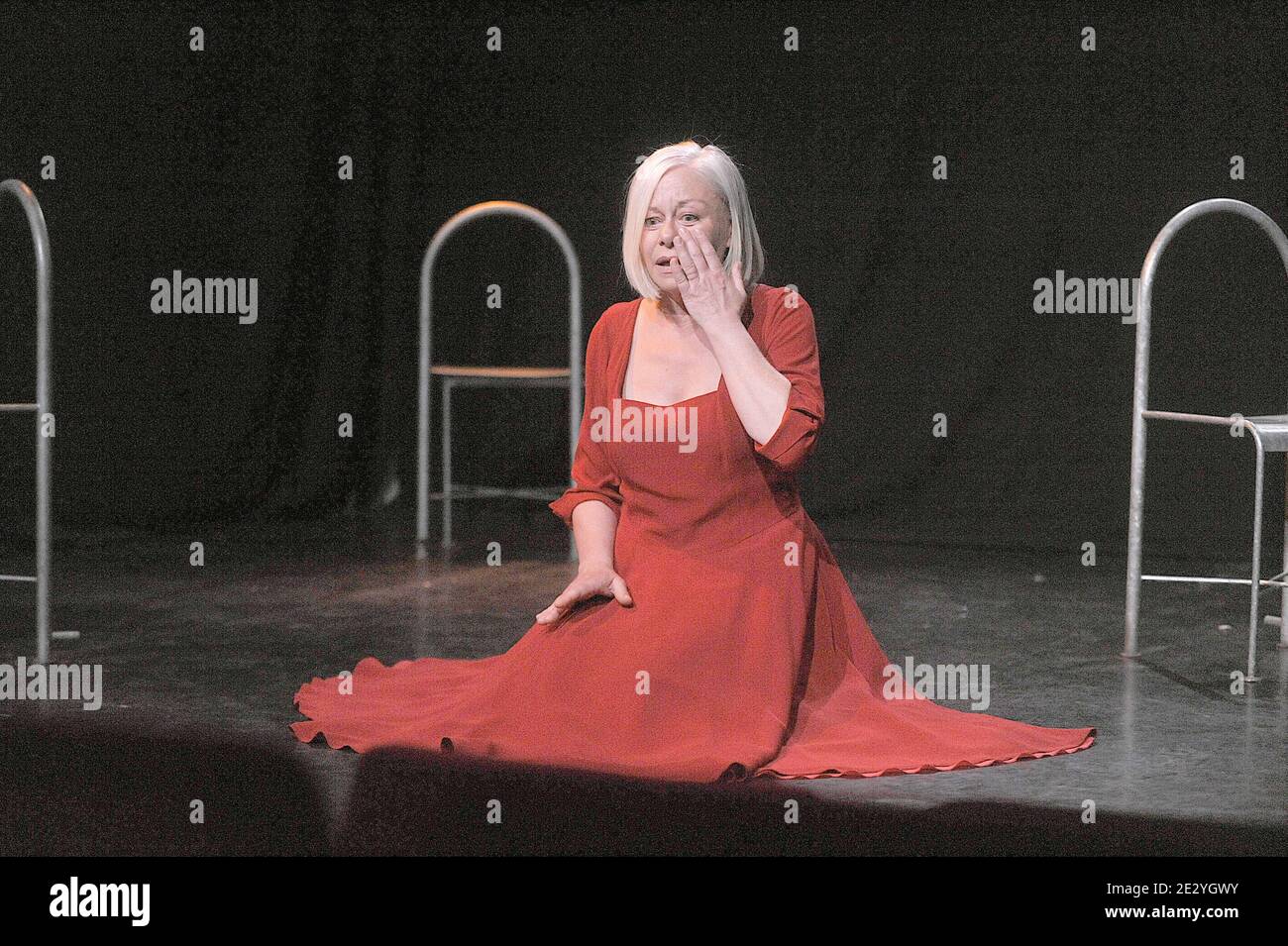 Isabelle Ganz performing her play 'Permission De Jardin' at the ...