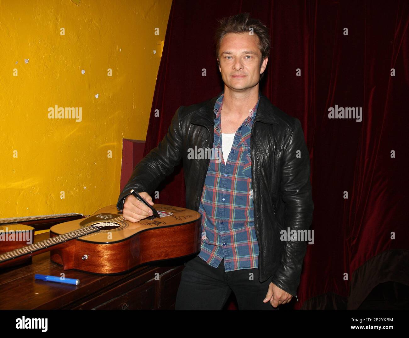 EXCLUSIVE. David Hallyday poses backstage before his live performance ...
