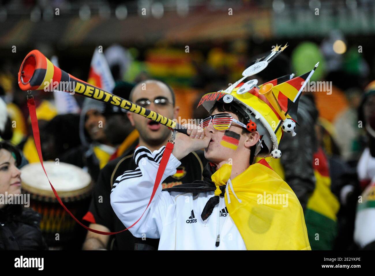 Germany's Fans during the 2010 FIFA World Cup South Africa Soccer match ...