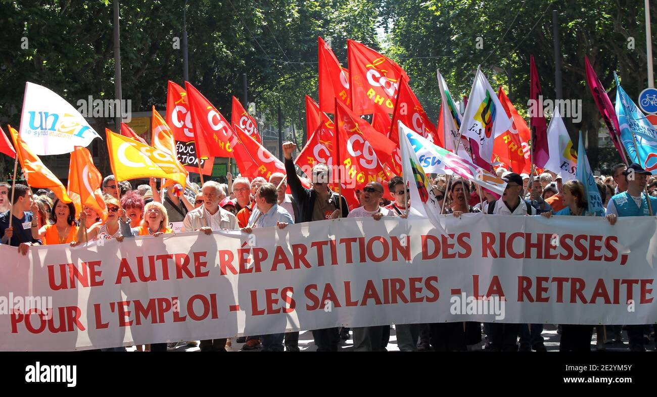 Some 30 000 people demonstrate in Lyon, southeastern France on June 24 ...