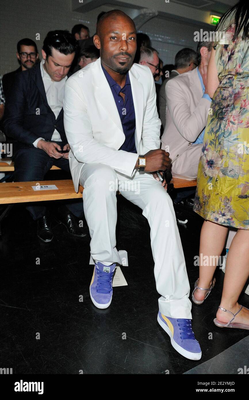 Jimmy Jean-Louis attending Jean-Paul Gaultier's Menswear Spring-Summer ...