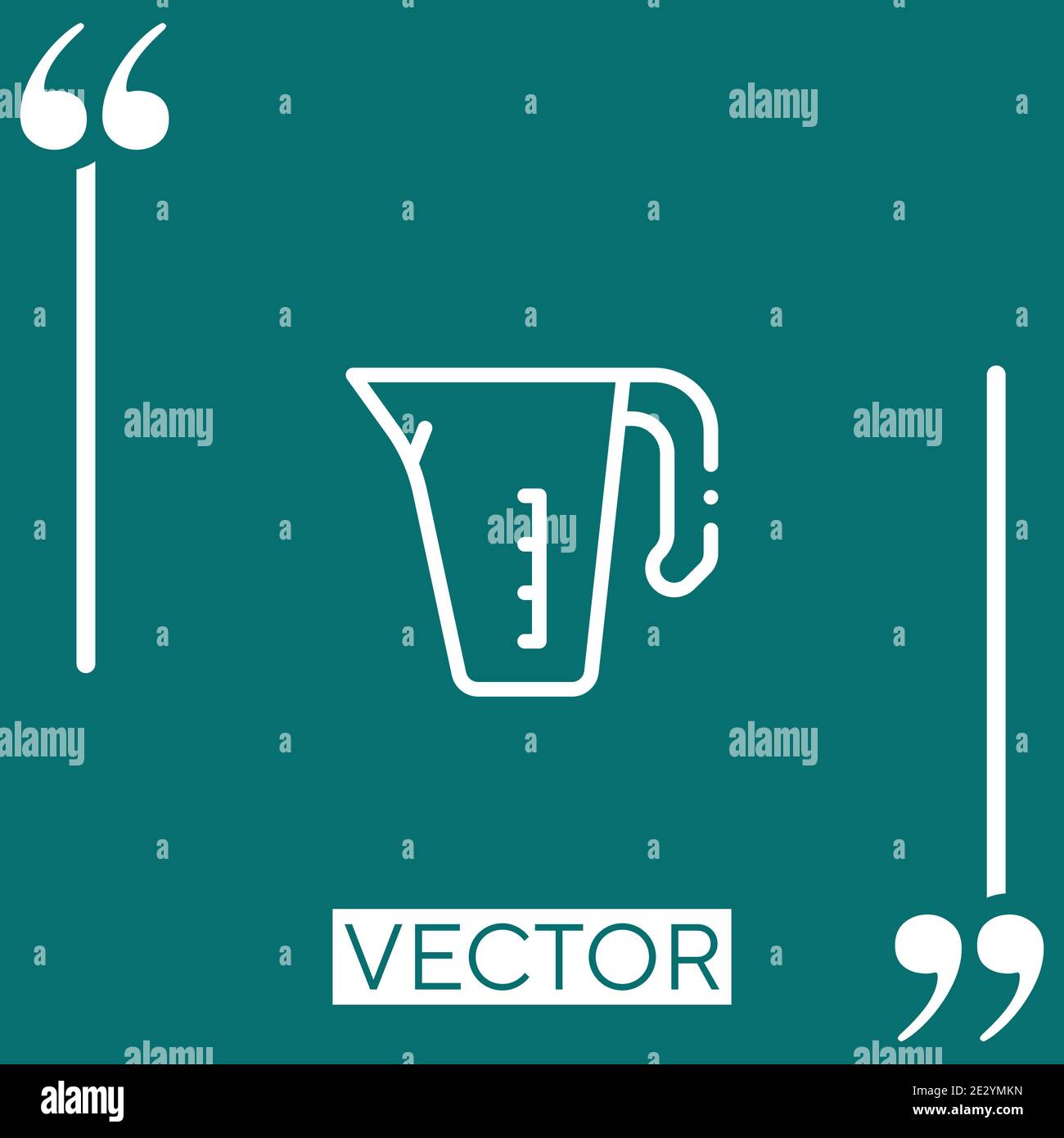 measuring cup vector icon Linear icon. Editable stroked line Stock ...