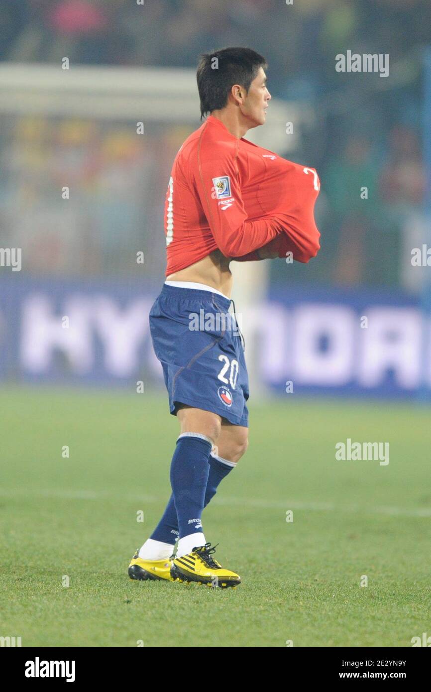 Joy of Chile's Rodrigo Millar after scoring the 1-2 goal during the ...