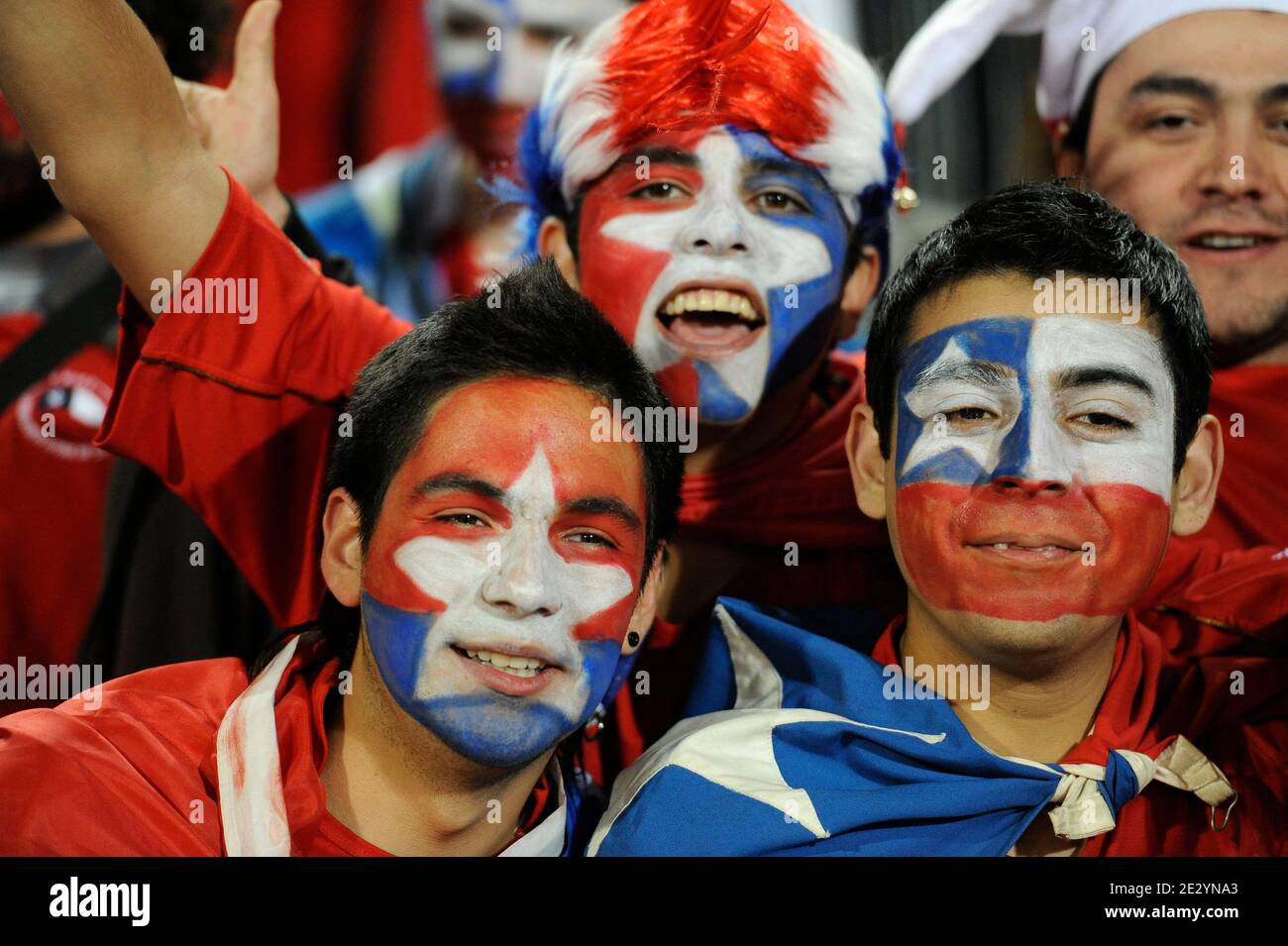 Chile's Fans during the 2010 FIFA World Cup South Africa Soccer match ...