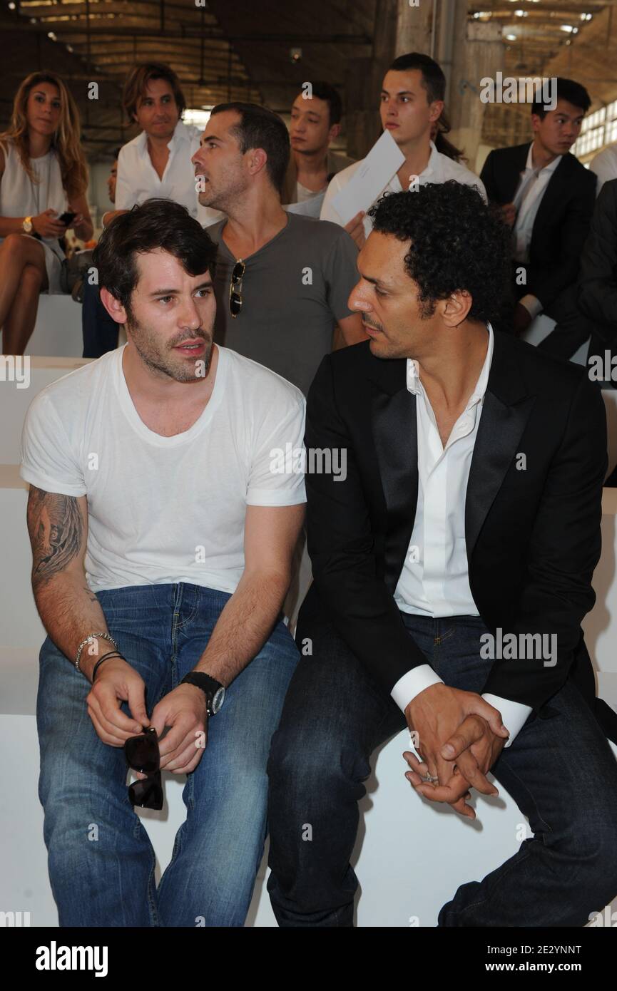 French actor Jalil Lespert (L) and Tomer Sisley attend presentation of ...