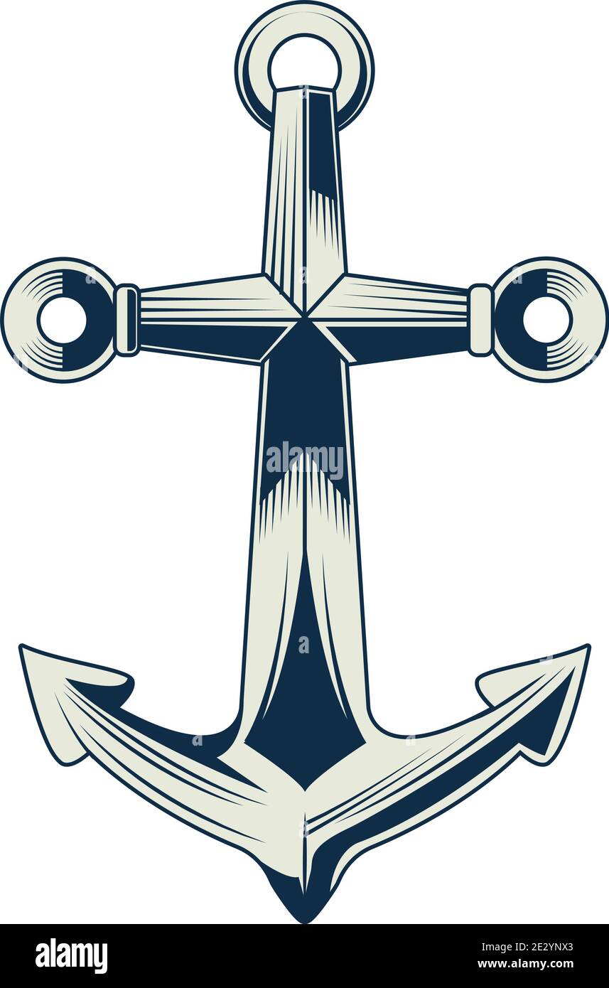 anchor nautical gray element icon vector illustration design Stock ...