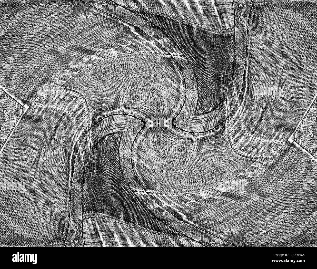 Denim fabric texture seams Black and White Stock Photos & Images - Alamy