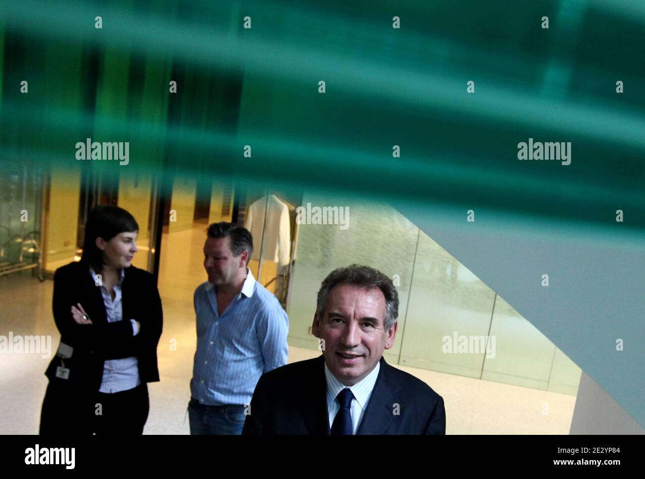 President of the Modem, Francois Bayrou is pictured after a press ...