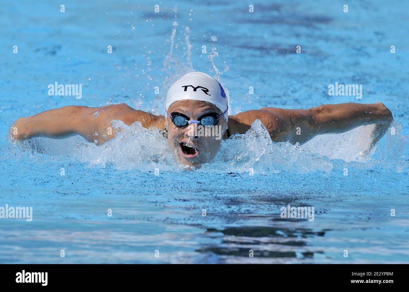 France's Aurore Mongel swimming in the 200 m butterfly women at the ...