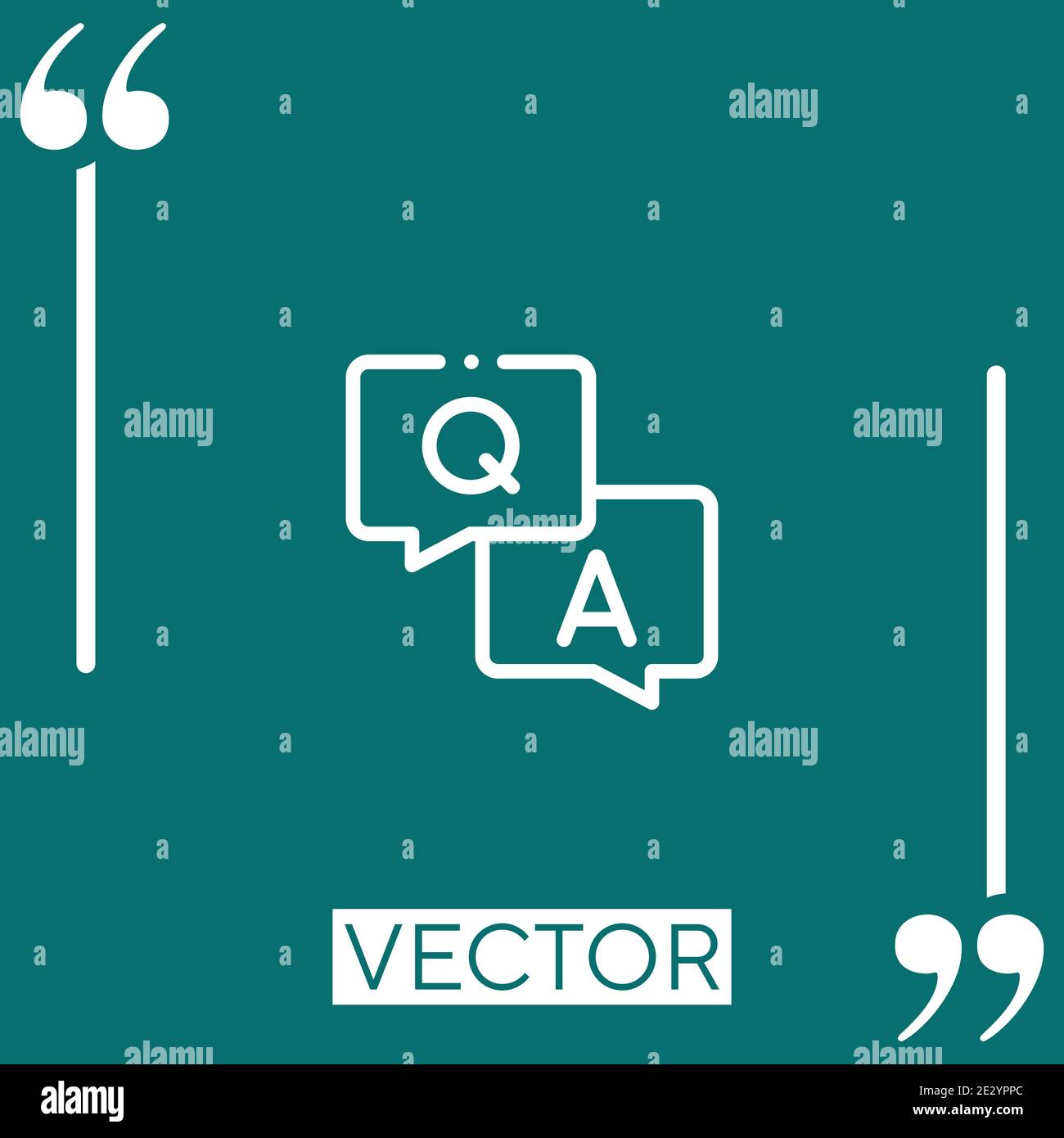Q&a vector icon linear Stock Vector Images - Alamy