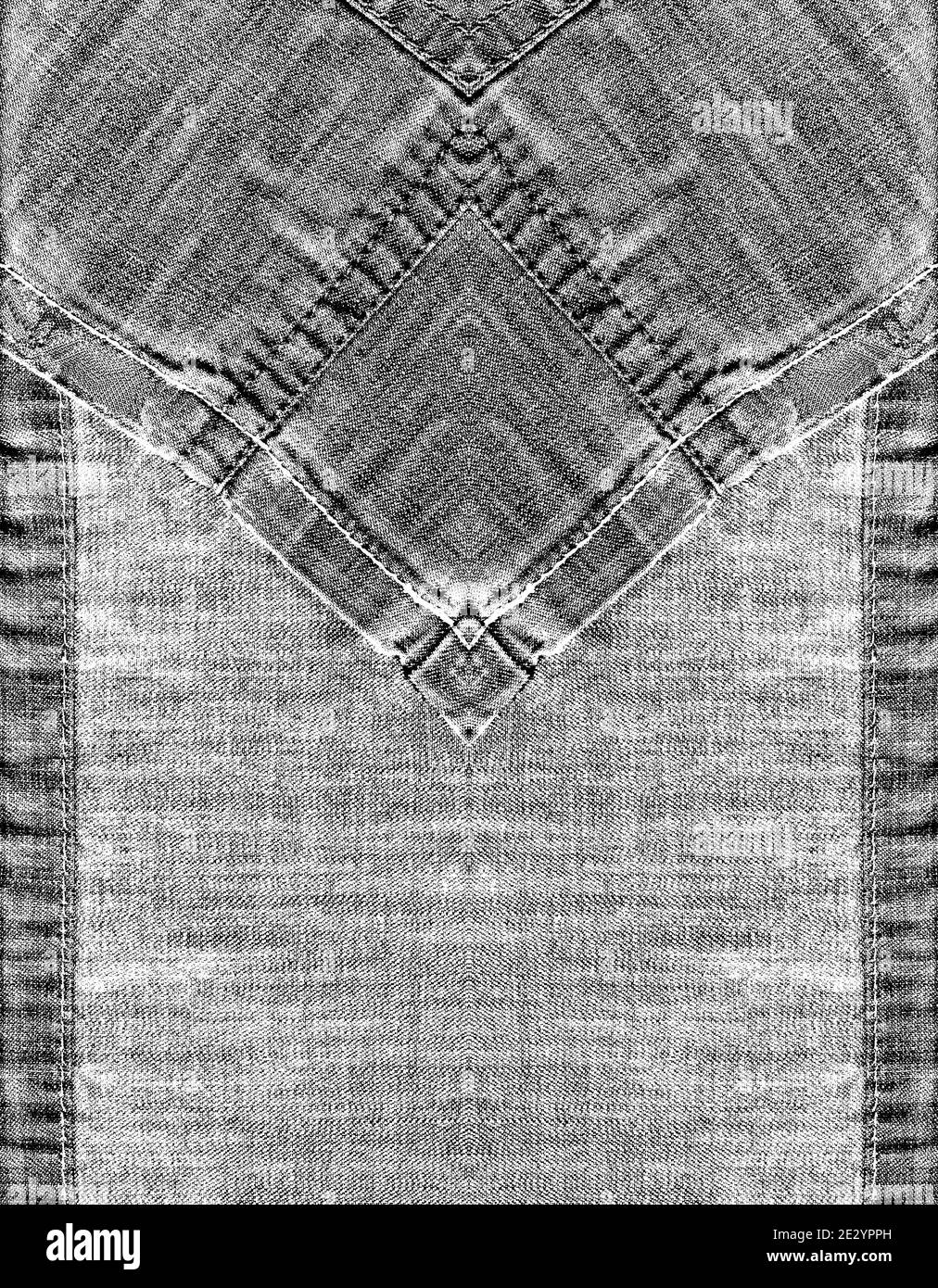Denim fabric texture seams Black and White Stock Photos & Images - Alamy