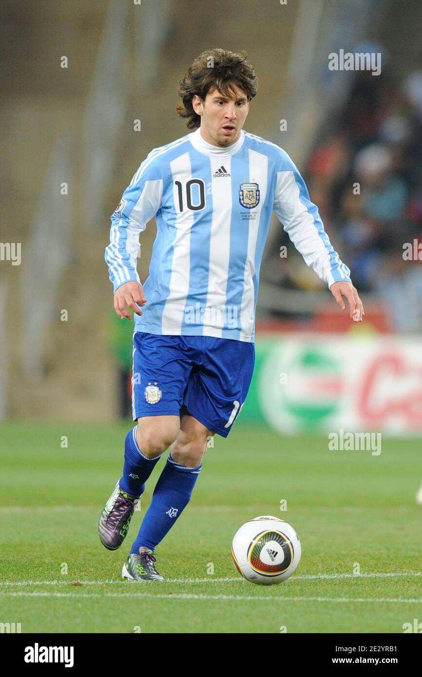 Argentina's Lionel Messi during the 2010 FIFA World Cup South Africa 1/ ...