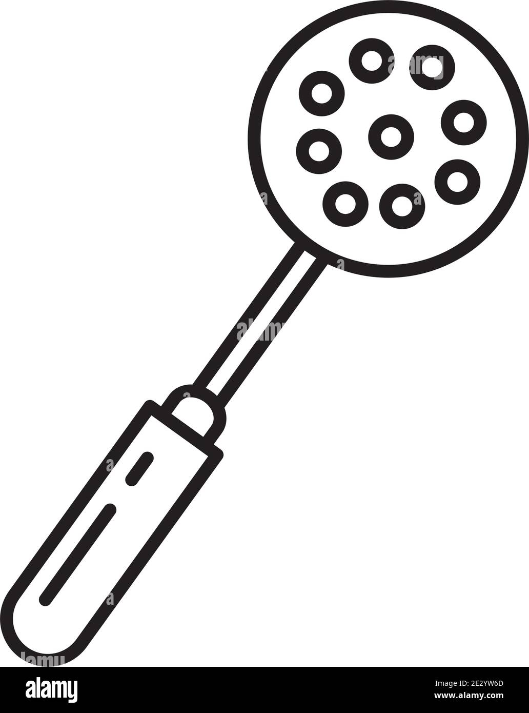 fry ladle kitchen cutlery line style icon Stock Vector Image & Art - Alamy