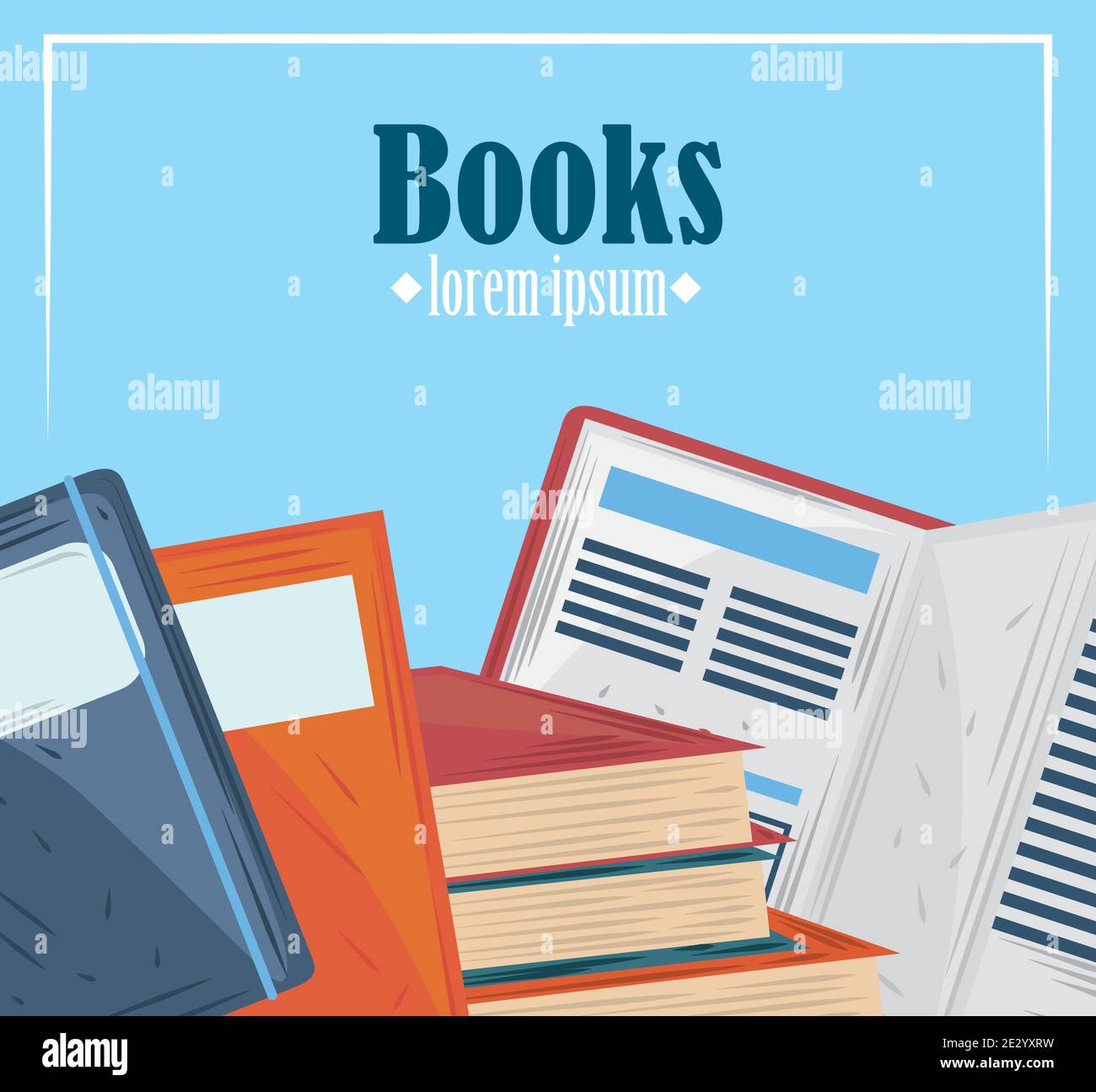books read learn academic study and education vector illustration Stock ...