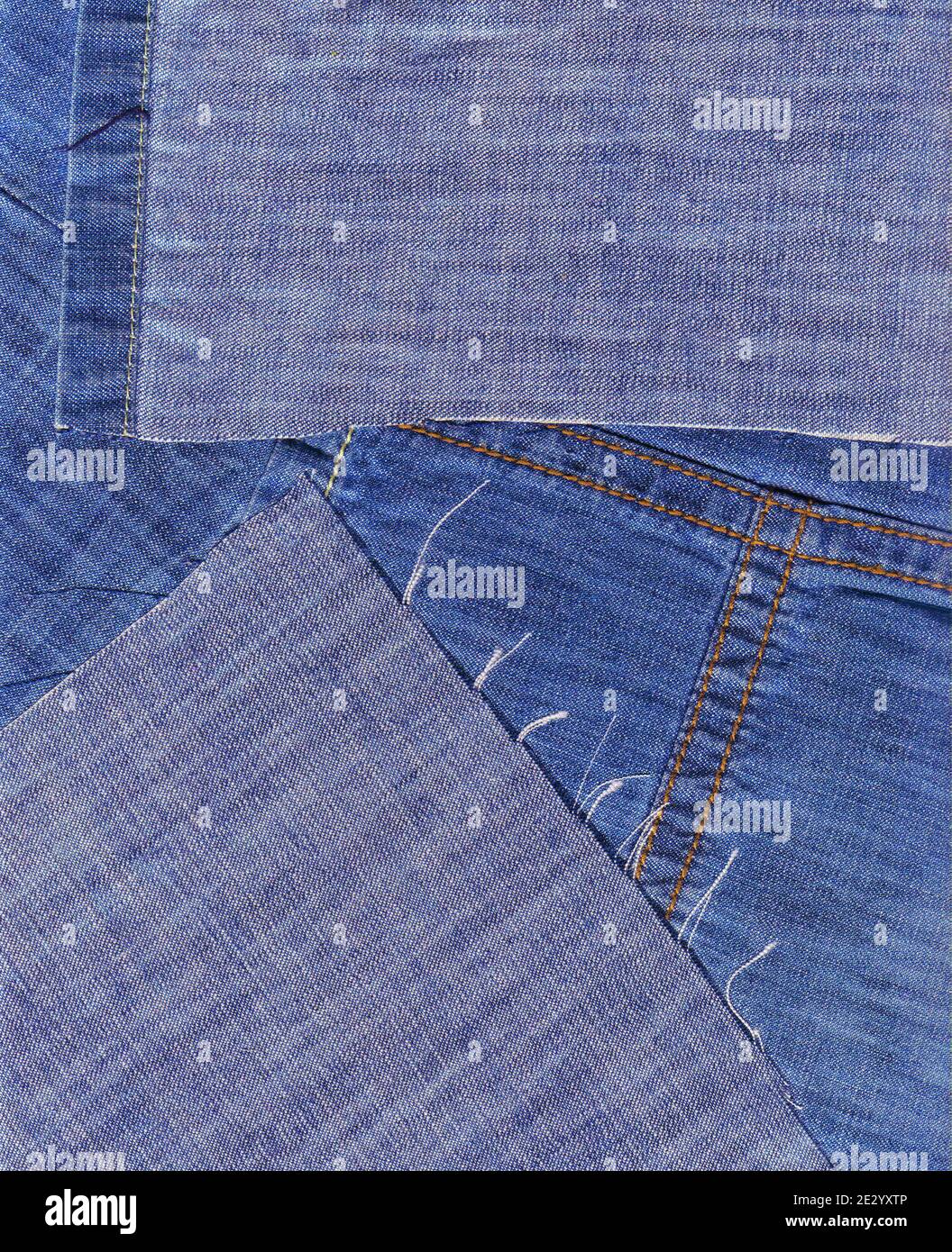 Jeans texture with seams Stock Photo - Alamy