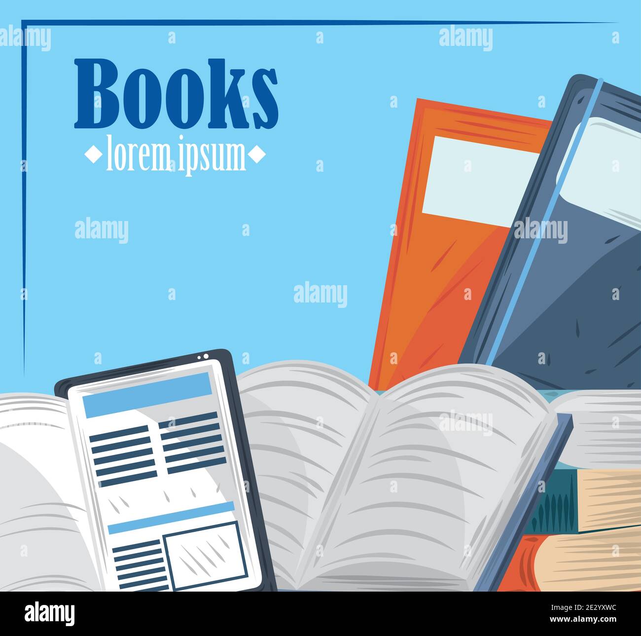 books literature study learn academic and education vector illustration ...
