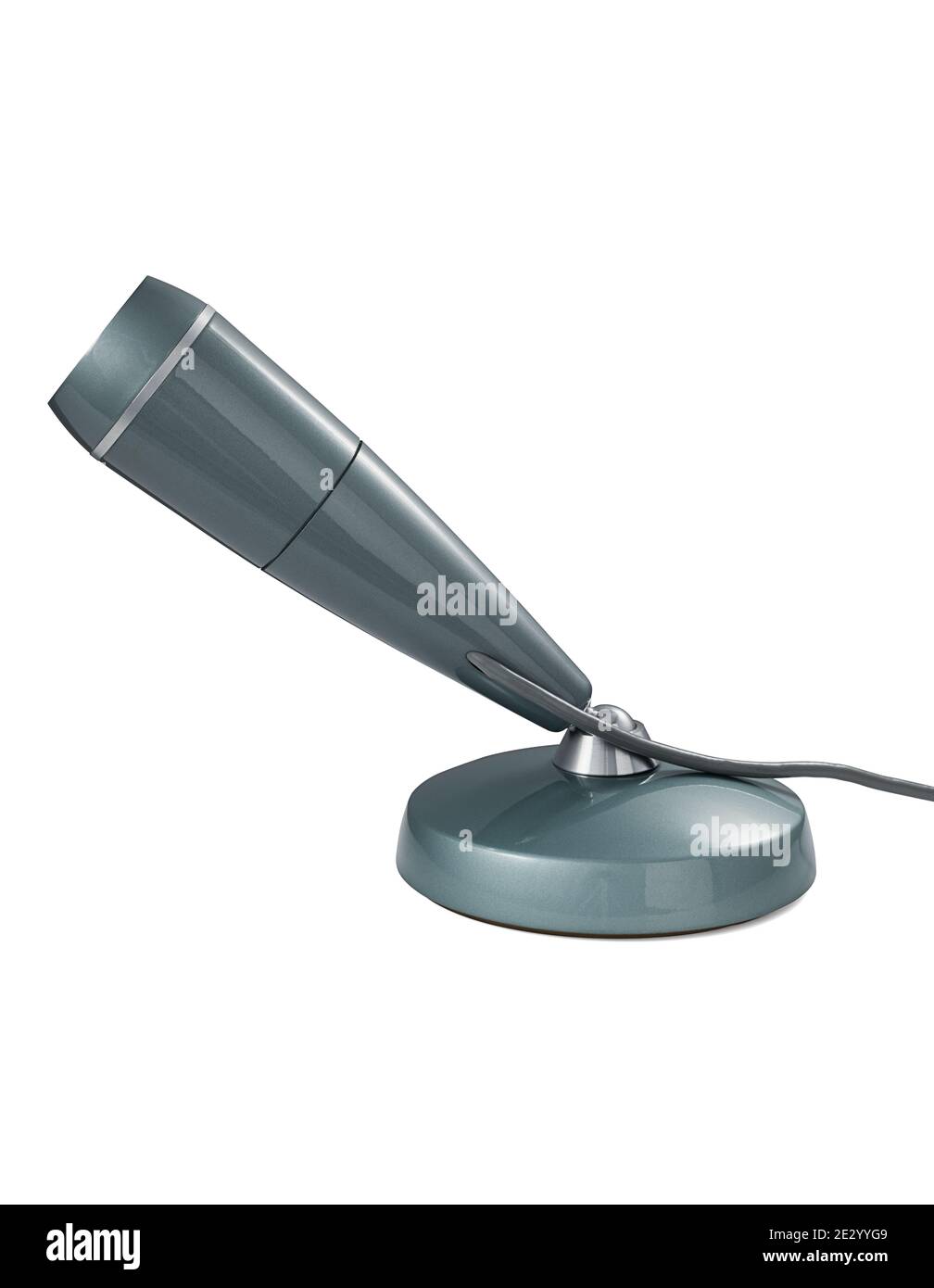 Side view of a 1960's desktop vintage microphone Stock Photo - Alamy
