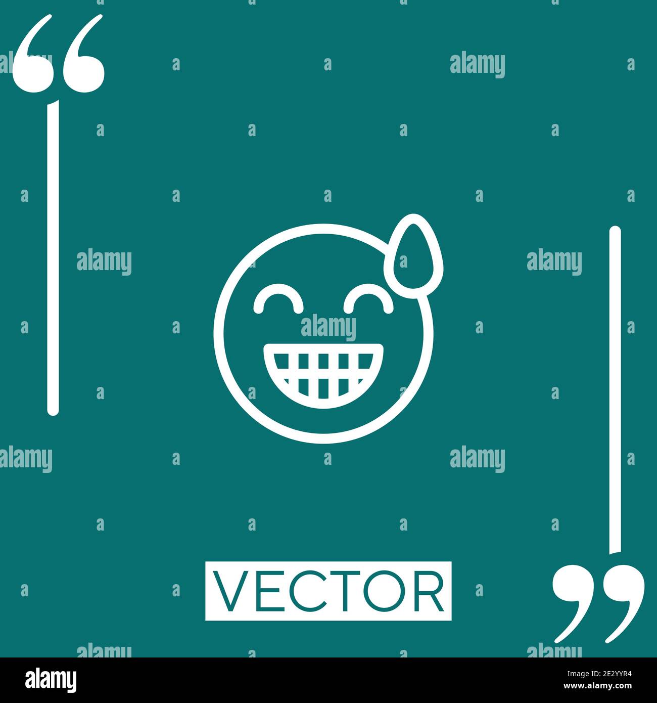 relieved vector icon Linear icon. Editable stroke line Stock Vector ...