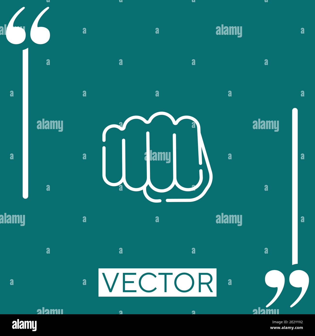 punch vector icon Linear icon. Editable stroke line Stock Vector Image ...