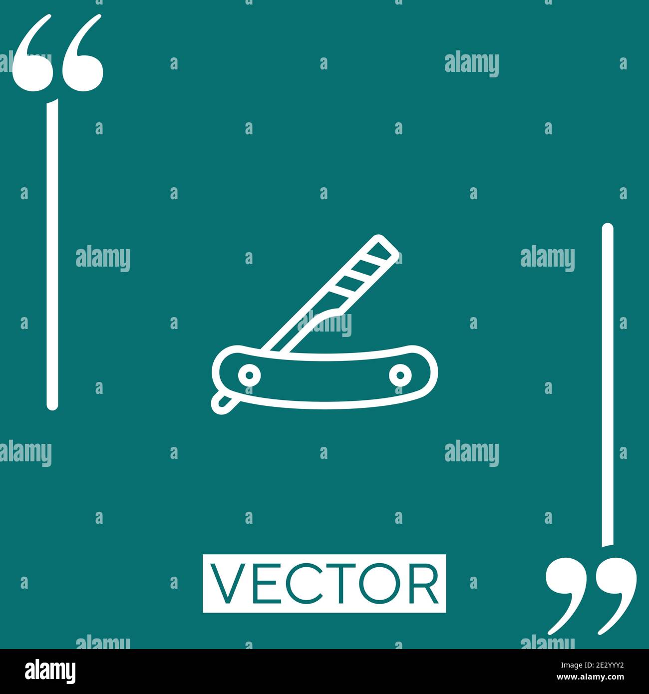 shaving razor Linear icon. Editable stroke line Stock Vector Image ...