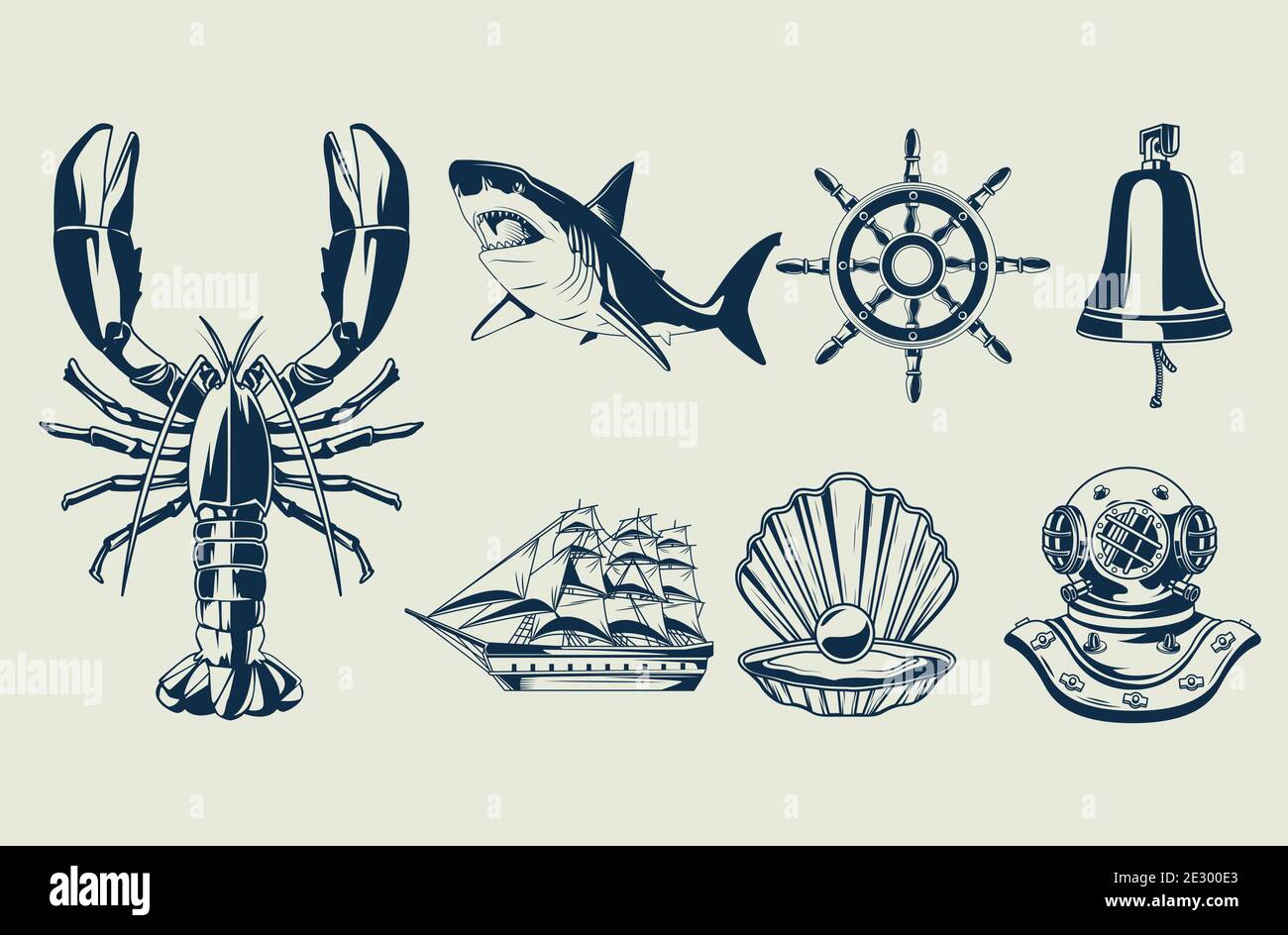 Seven colors sea Stock Vector Images - Alamy