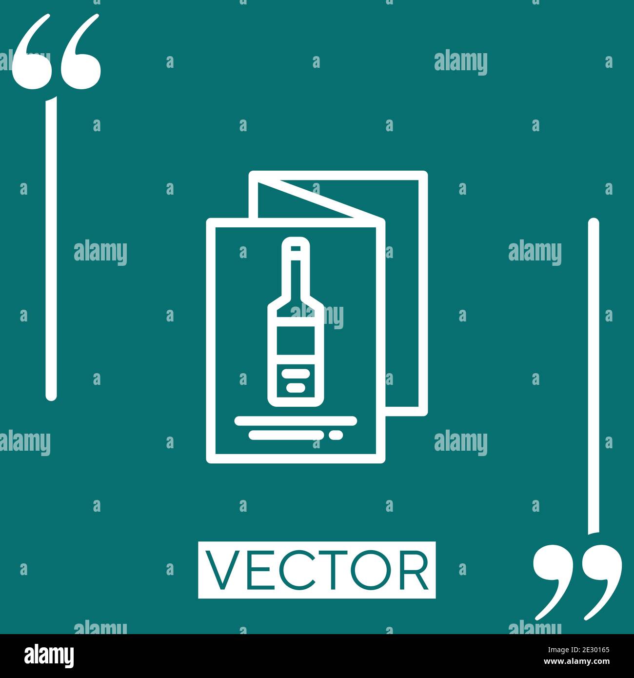 wine menu Linear icon. Editable stroke line Stock Vector Image & Art ...