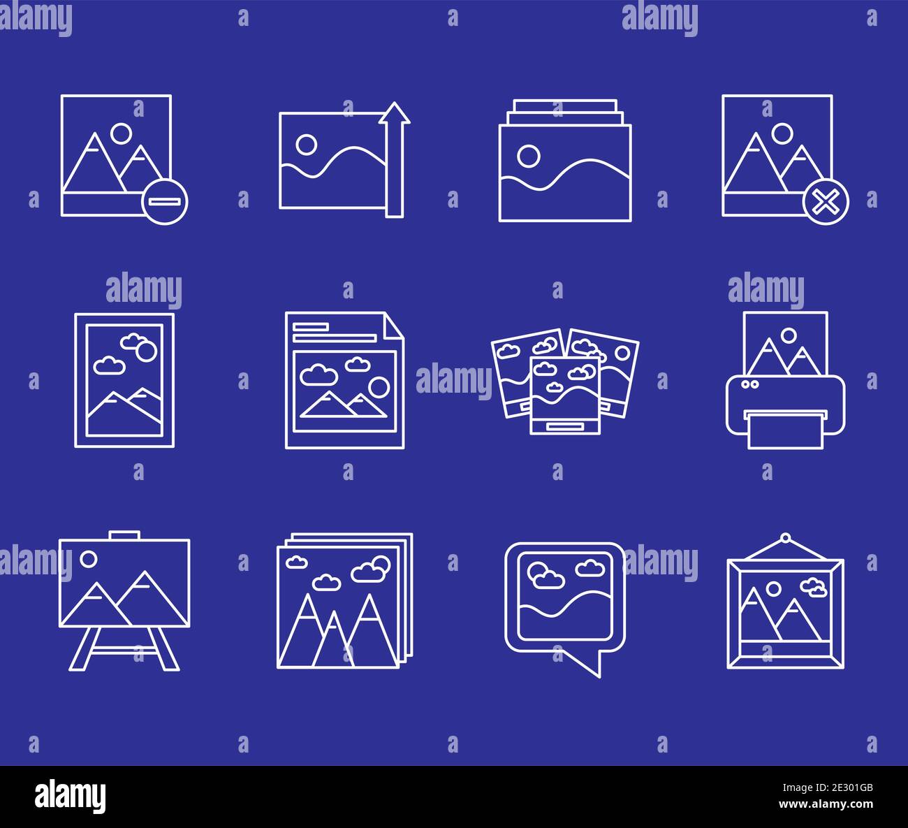 bundle of twelve pictures with differents scenes line style set icons ...